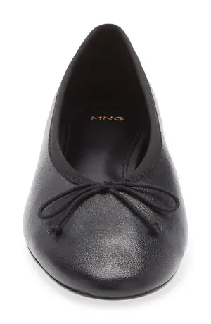 Mango Leather Ballet Flats