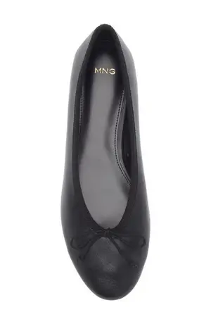 Mango Leather Ballet Flats