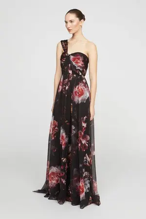 Halston Lina Chiffon Gown