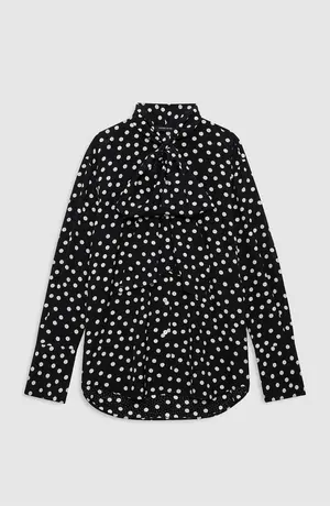 ANINE BING Ruby Shirt - Black /white Dot