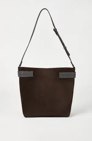 Brunello Cucinelli Suede Essence Bucket Bag