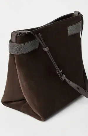 Brunello Cucinelli Suede Essence Bucket Bag