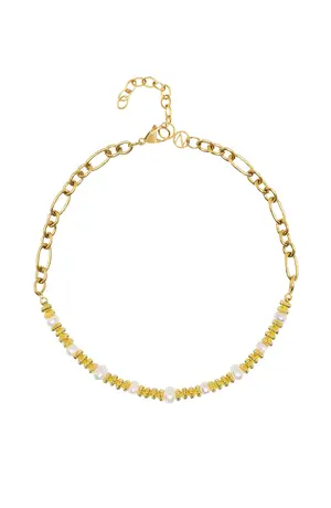 NIALAYA JEWELRY Pearl Chain Choker - Gold/pearl