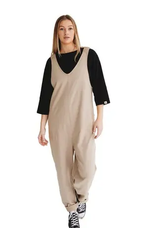 TURTLEDOVE LONDON Organic Cotton Jilly Jumpsuit - Beige