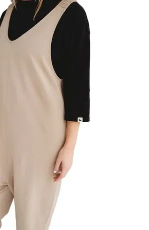 TURTLEDOVE LONDON Organic Cotton Jilly Jumpsuit - Beige