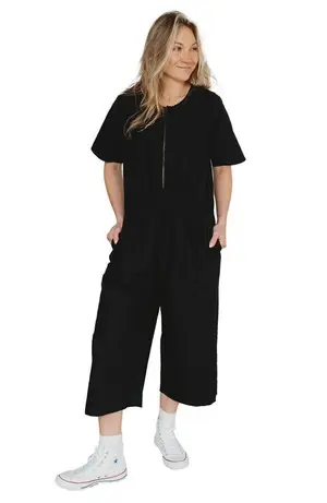 TURTLEDOVE LONDON Organic Cotton Ethel Jumpsuit - Black