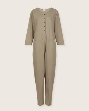 TURTLEDOVE LONDON Organic Cotton Mila Long Sleeve Jumpsuit