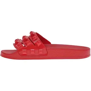 Carmen Sol Carmensita Studded Slide-On Sandals Red