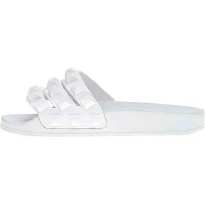 Carmen Sol Carmensita Studded Slide-On Sandals White
