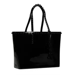 Carmen Sol Seba Studded Jelly Tote Bag - Black
