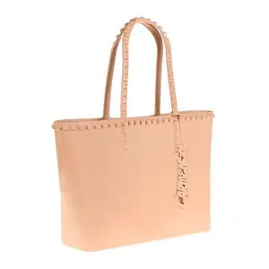 Carmen Sol Seba Studded Jelly Tote Bag - Blush