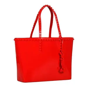 Carmen Sol Seba Studded Jelly Tote Bag - Red