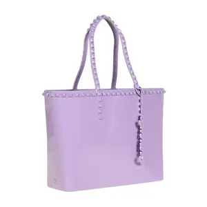 Carmen Sol CARMEN SOL Seba Studded Jelly Tote Bag Violet