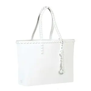 Carmen Sol CARMEN SOL Seba Studded Jelly Tote Bag White