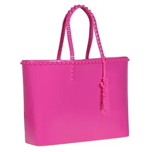 Carmen Sol Angelica Studded Tote Bag - Fuchsia