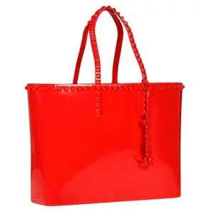 Carmen Sol Angelica Studded Tote Bag - Red