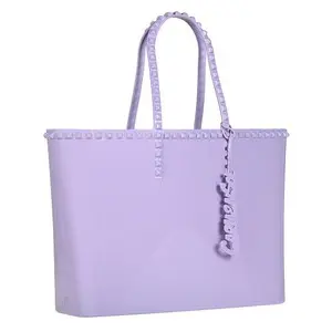 Carmen Sol Angelica Studded Tote Bag - Violet