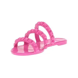 Carmen Sol Maria 3 Studded Strap Sandals Fuchsia