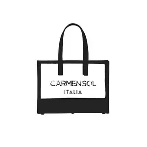Carmen Sol Venezia Clear Tote Bag - Black