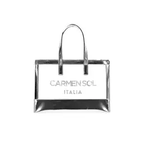Carmen Sol Venezia Clear Tote Bag - Silver
