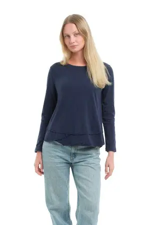 WILT CLOTHING Long Sleeve Mock Layer Tee - Naval Academy