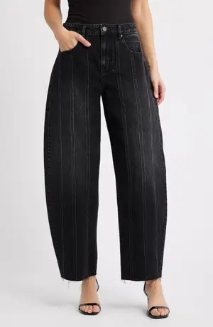 HIDDEN JEANS Seamed Ankle Barrel Leg Jeans