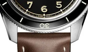 LONGINES Spirit Pilot Flyback Leather Strap Watch - Black