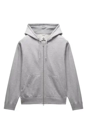 Reigning Champ Midweight Terry Standard Full Zip Hoodie - Heather Grey