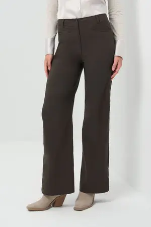Anatomie Greyson Mid-weight Stretch Wide Leg Pant - Espresso