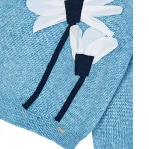 MAYORAL Girls' Floral Appliqué Knit Jumper
