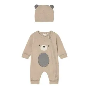 MAYORAL Newborn One-piece With Hat - Beige