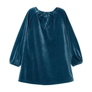 MAYORAL Girls' Long Sleeve Velvet Dress