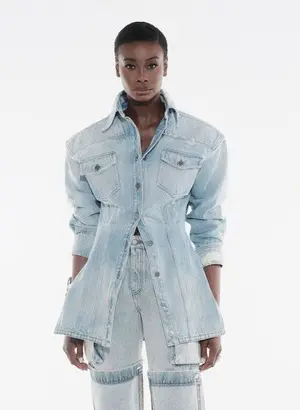 UNTOURAGE THE LABEL Si Si Shacket" Denim Shirt Jacket
