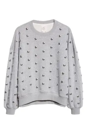 Cinq À Sept Studded Cotton-blend Sweatshirt