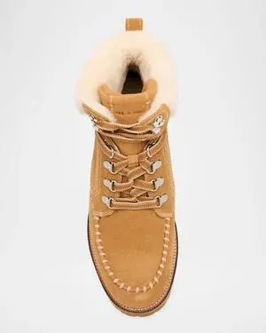 Rag & Bone Cameron Suede Shearling Hiking Boots