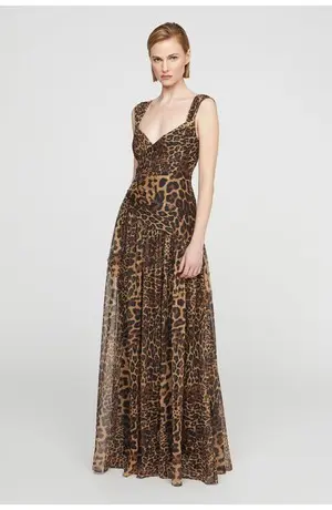 Halston Claudia Chiffon Gown