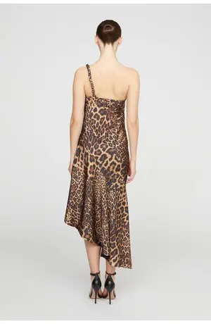 Halston Mavis Satin Midi Dress