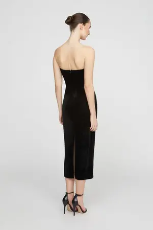 Halston Imara Velvet Midi Dress