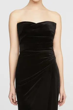 Halston Imara Velvet Midi Dress