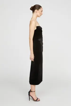 Halston Imara Velvet Midi Dress