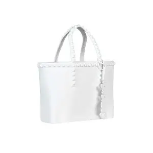 Carmen Sol CARMEN SOL Grazia Studded Tote Bag White