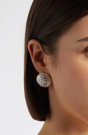 Nordstrom Mesh Button Stud Earrings