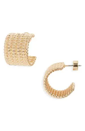 Nordstrom Twisted Wide Hoop Earrings - Gold