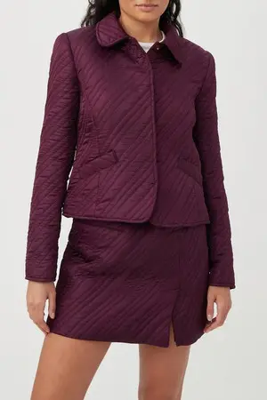 Trina Turk Quilted Collared Jacket