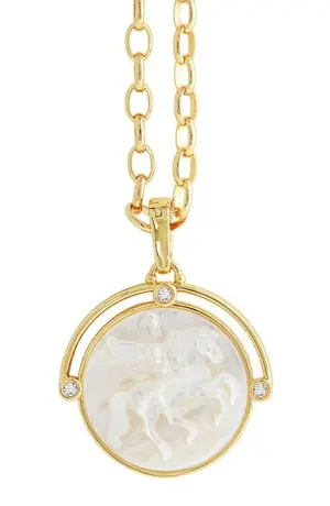 ANABEL ARAM JEWELRY Pegasus Mother-of-pearl Pendant Necklace - Gold Mother Of Pearl