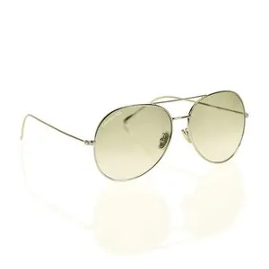 Carmen Sol Aviator Sunglasses Gld-green Lens
