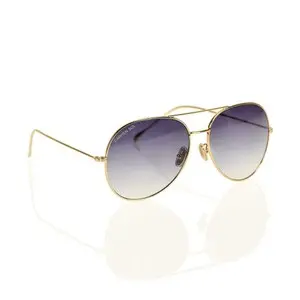 Carmen Sol Aviator Sunglasses Gld-navy Lens