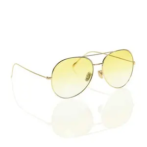 Carmen Sol Aviator Sunglasses Gld-yellow Lens