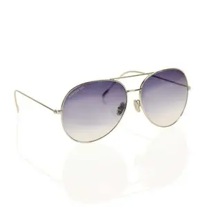 Carmen Sol Aviator Sunglasses Slvr-dgrey Lens
