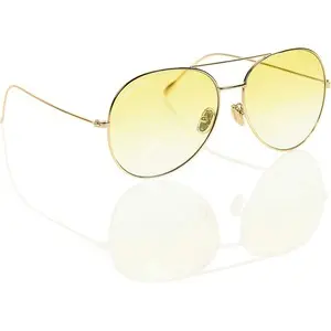 Carmen Sol Tonino Aviator Sunglasses - Gld-yellow Lens
